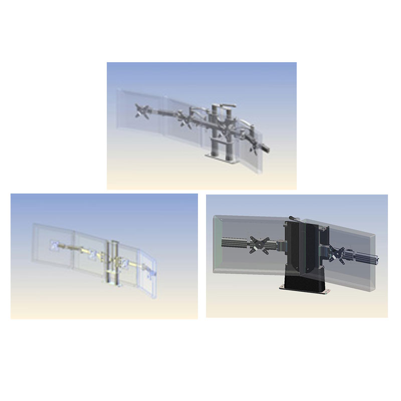Single Tiered Multiple Monitor Mounts - R&D Data Products